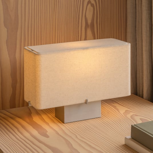 Lampada da tavolo Audo Nonna color alluminio/sabbia Altezza 24 cm ...