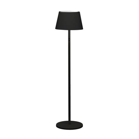 LED vloerlamp Pomezia voor buiten, USB, zwart | Lampen24.be