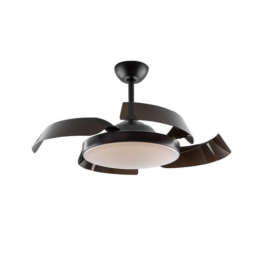 Enzo LED ceiling fan, dimmable, CCT, black | Lights.ie
