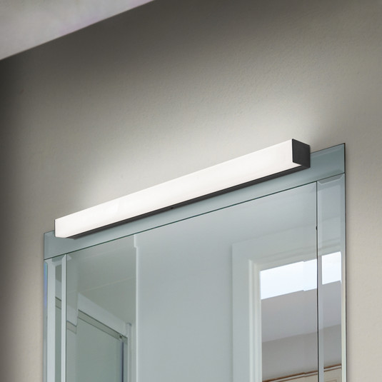 LED-Spiegelleuchte Horizon, Breite 60 cm, schwarz, IP44 | Lampenwelt.de