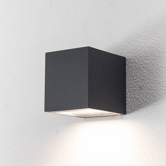 BEGA LED outdoor wall light 24718 K3, graphite, down, cast aluminium ...