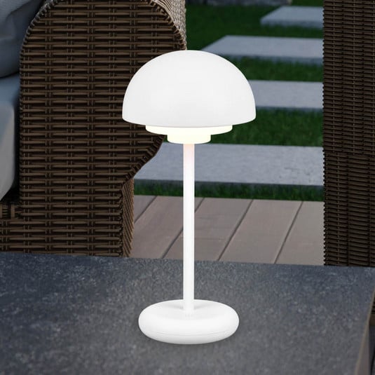 Stolní lampa LED Elliot, IP44, baterie, stmívač | lumories.cz
