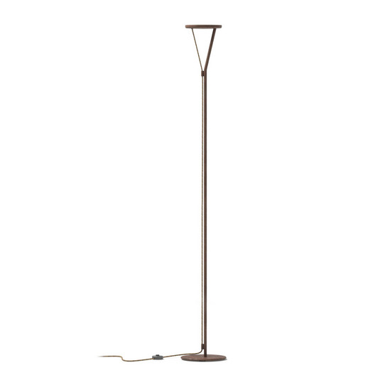 Fabbian LED floor lamp Rio, corten, dimmable, 3,000K, metal | Lights.co.uk