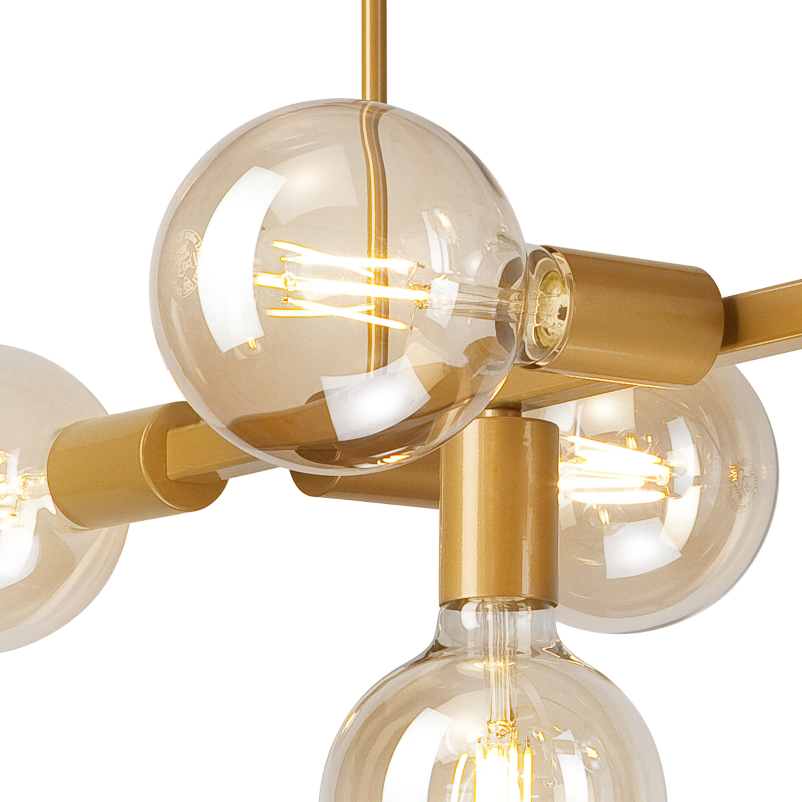Plafondlamp Eliza, 8-lamps, goud | Lampen24.be