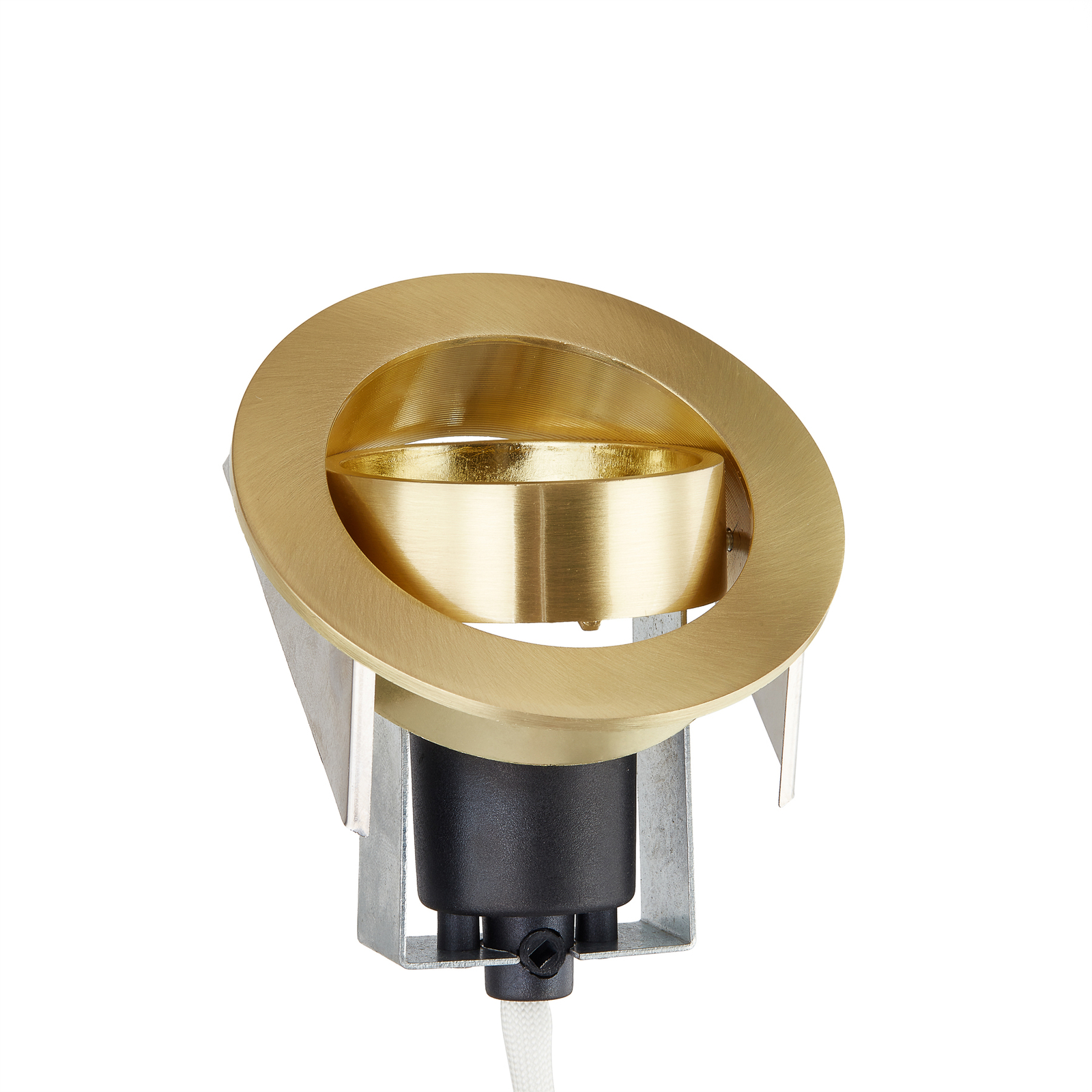 Lindby Sunil recessed spotlight, satin gold | Lights.ie