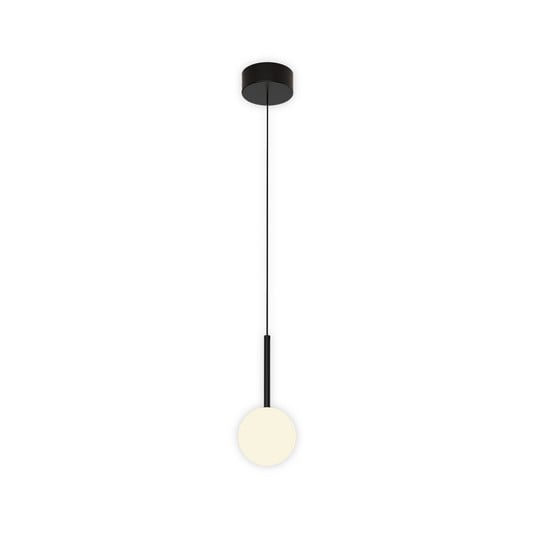 Kelder hanglamp, 1-lamp, ijzer, zwart, glas, wit | Lampen24.nl