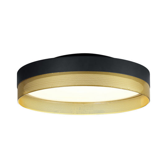 LED ceiling light Mesh, Ø 45 cm, black/gold | Lights.co.uk