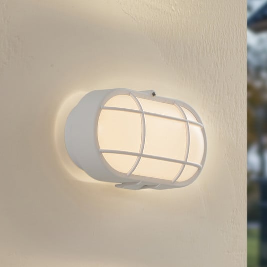 Lindby LED-Außenwandleuchte Alisha, weiß, Kunststoff, IP54 | Lampenwelt.at