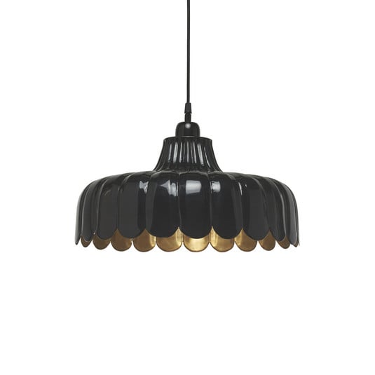 PR Home Wells pendant light, black/gold, Ø 43 cm, metal | Lights.co.uk