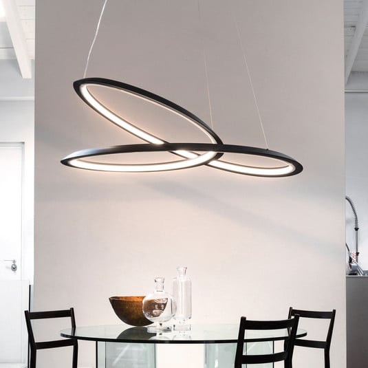 Nemo Kepler Hängelampe 2.700K Down Ø110cm schwarz | Lampenwelt.ch