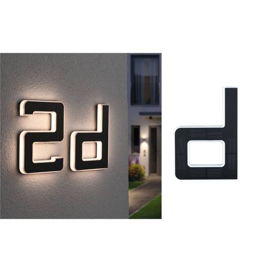 Paulmann LED solar letter d | Lights.co.uk