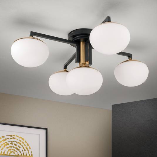 Josephine ceiling light, five-bulb | Lights.co.uk
