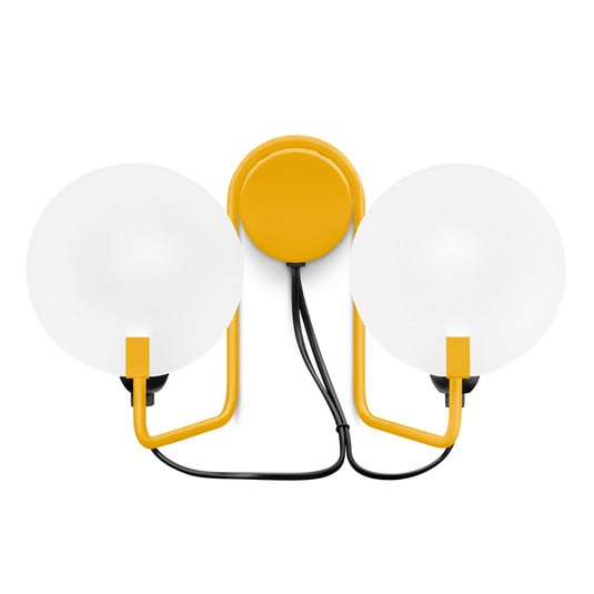 Stilnovo Bugia LED wall light 2-bulb yellow | Lights.co.uk