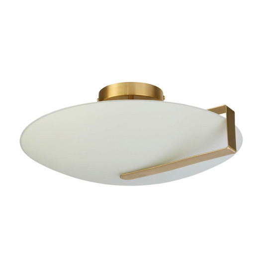 Sundial ceiling light, gold/opal white, steel, glass, E27 | Lights.co.uk