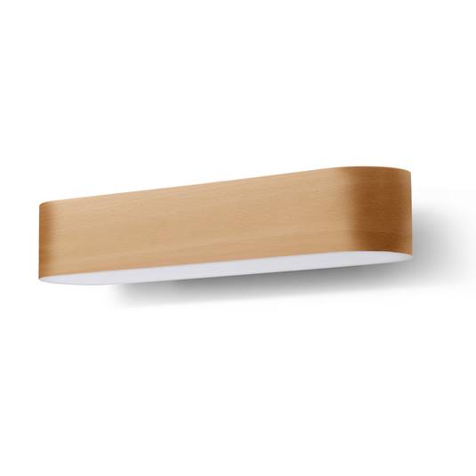 LZF I-Club Small LED wall light, natural beech | Lights.co.uk