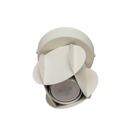 GAMBIT downlight, cream white, Ø 10 cm, metal, GU10 LED | Lights.co.uk