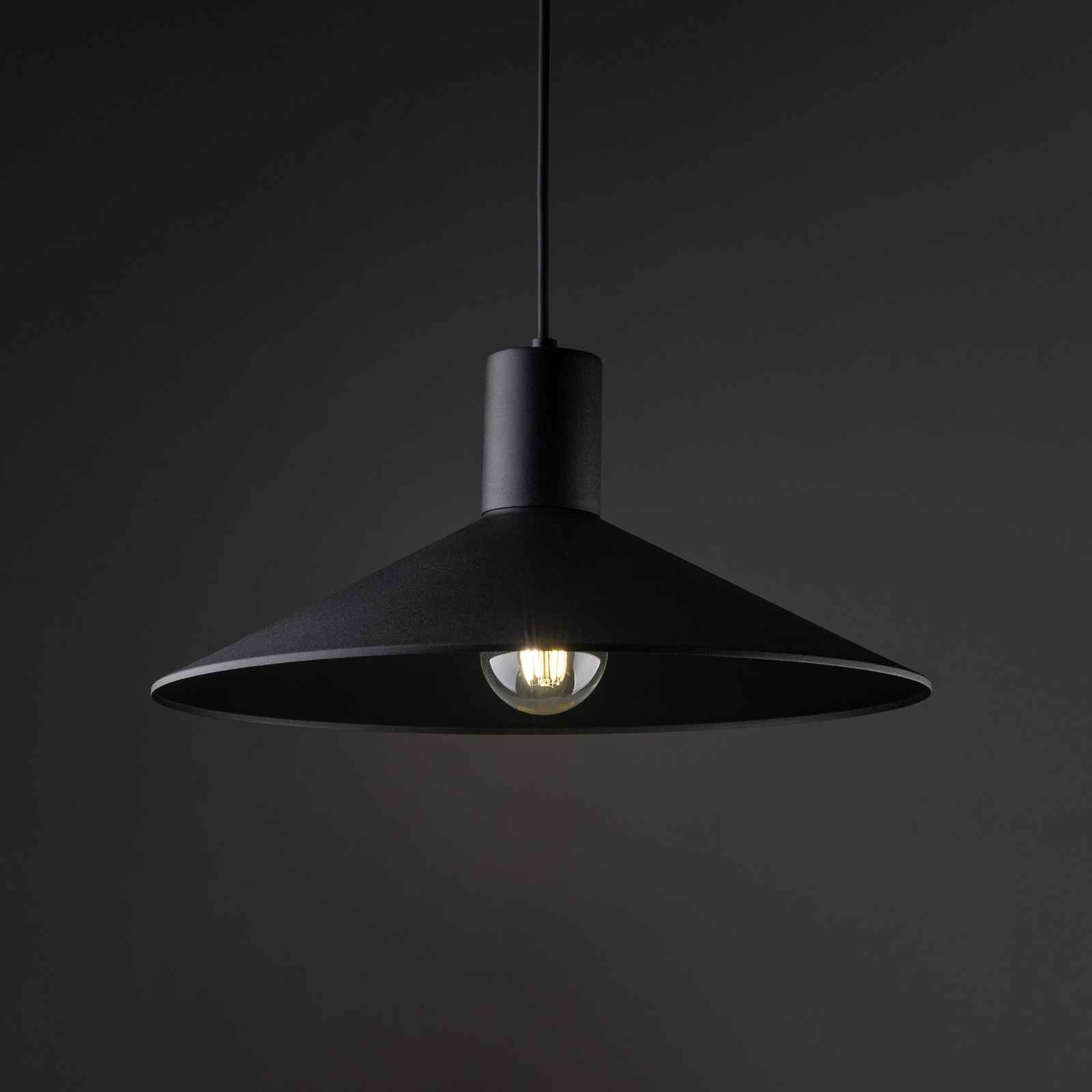 Jump pendant light, black, Ø 36 cm | Lights.co.uk