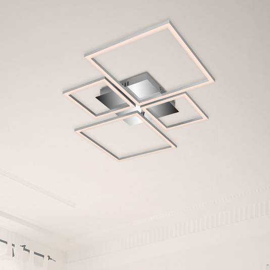 LED ceiling light Frame, CCT, 4-bulb, aluminium | Lights.co.uk