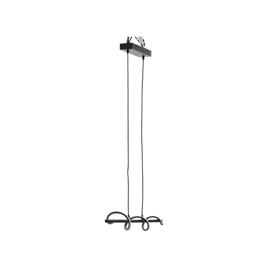 Lampa wisząca LED Eunice, długość 80 cm, czarny, metal | Lampy.pl
