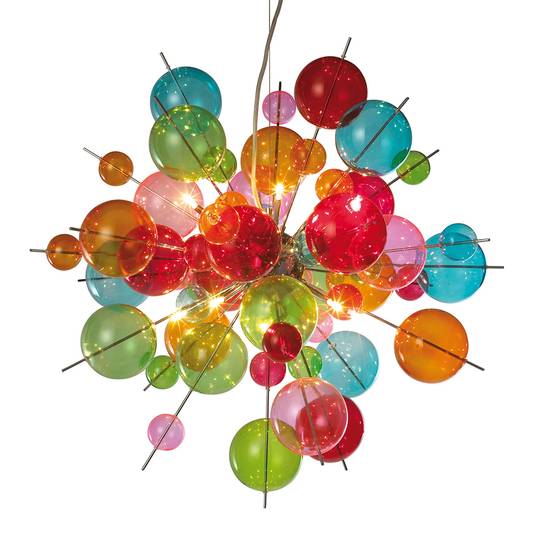 Colourful glass pendant light Aurinia | Lights.co.uk