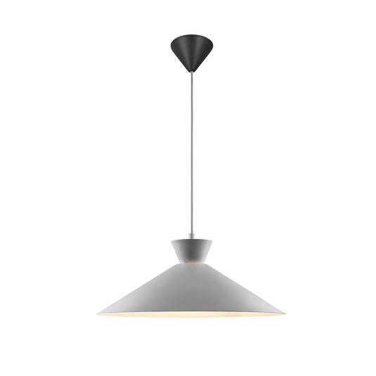 Dial pendant light with metal shade, grey, Ø 45 cm | Lights.co.uk