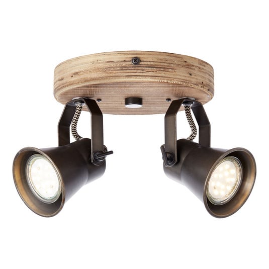 Ceiling spotlight Seed, two-bulb, black | Lights.co.uk