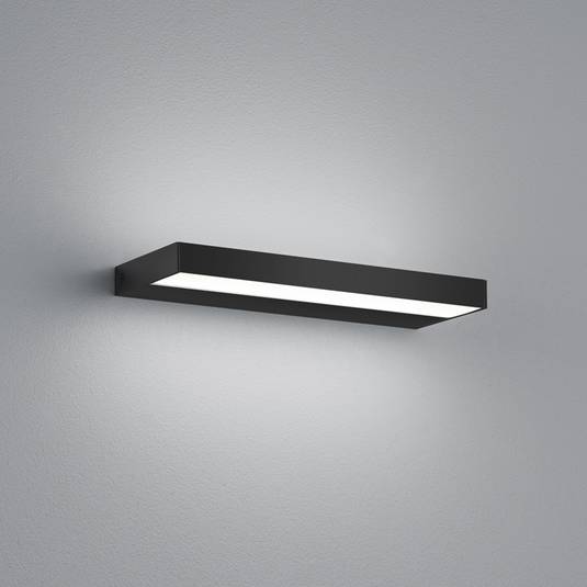 Helestra Slate LED wall light, matt black 30 cm | Lights.co.uk