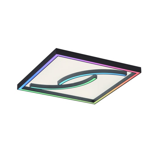 Serpent LED ceiling light, dimmable, RGBW, square | Lights.co.uk