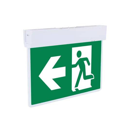 Hausen LED emergency exit light for wall and ceiling | Lights.co.uk