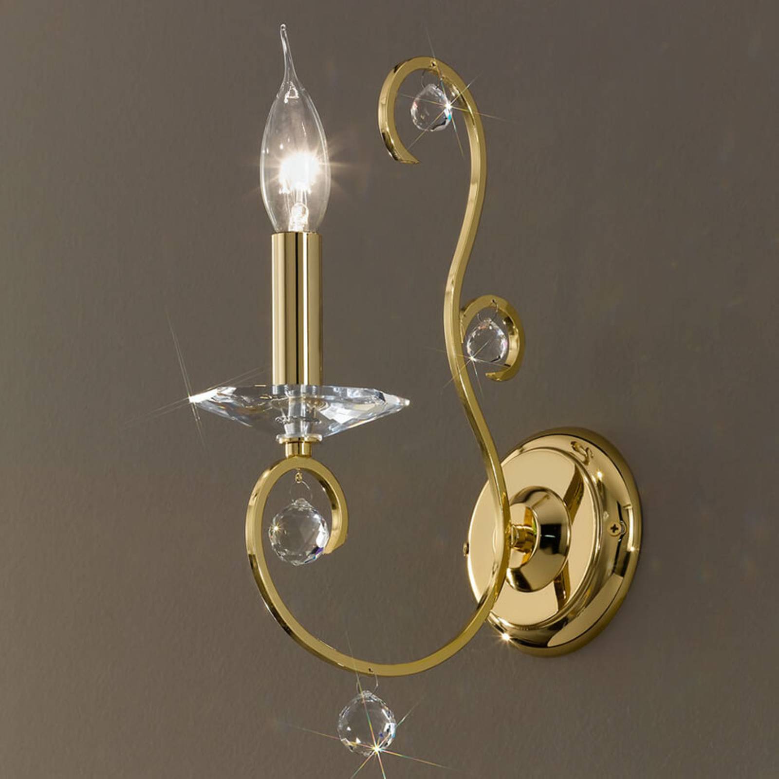 Forgylt CARAT vegglampe | Lampegiganten.no