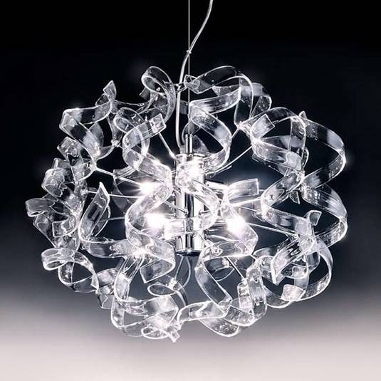 Glossy hanging light Crystal oval | Lights.co.uk