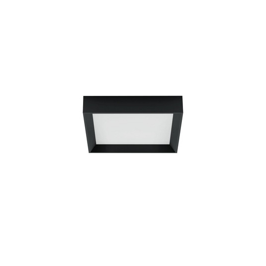 LED griestu gaisma Tara Q, 30 x 30 cm, melna, 3000 K, alumīnija ...