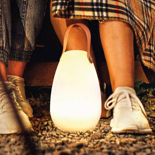 Ruby LED table lamp with RGB colour change, Ø 14 cm | Lights.co.uk