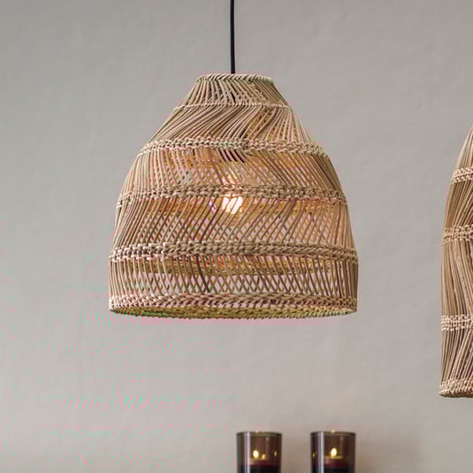 PR Home Maja hanglamp rotan, Ø36cm kabel 2,5m | Lampen24.be