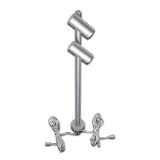 LED Duo Spot spotlight 2 x 3 W, aluminium, 4,000 K | Lights.co.uk