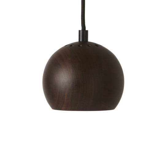 FRANDSEN hanglamp Bal, walnoot, Ø 12 cm, hout | Lampen24.nl