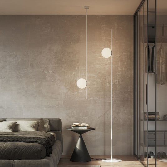 Karman Außenhängelampe Atmosphere, weiß, 133 cm, Kunststoff | Lampenwelt.de