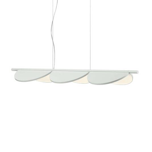 FLOS Almendra Linear suspension LED x3, blanche | Luminaire.fr