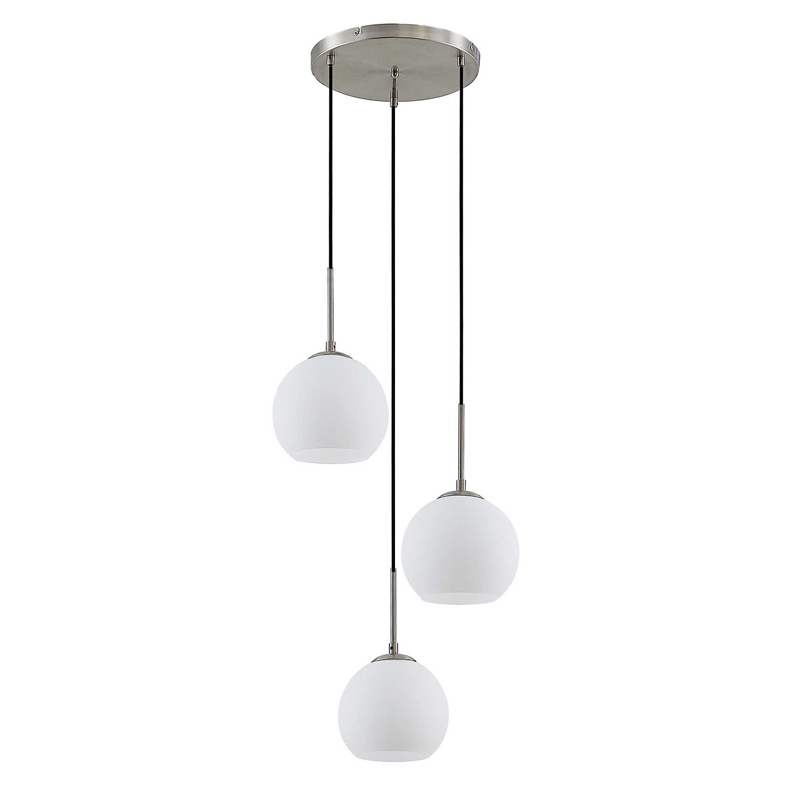 Lindby Jurian Pendelleuchte 3 fl Nickel opal Lampenwelt de