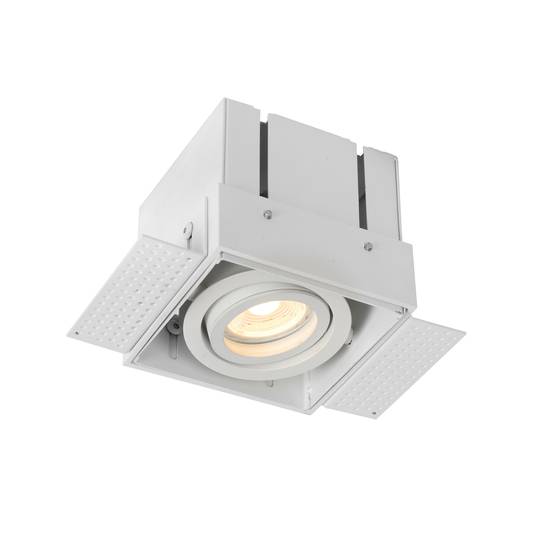 Trimless recessed spotlight, 1-bulb, white | Lights.co.uk