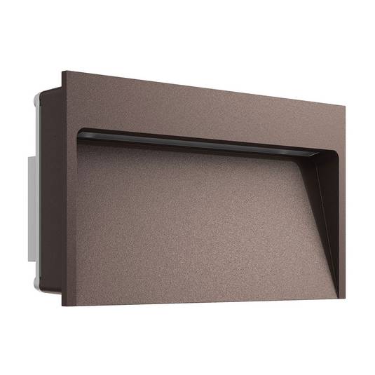 FLOS My Way - wide LED recessed wall light, brown | Lights.co.uk