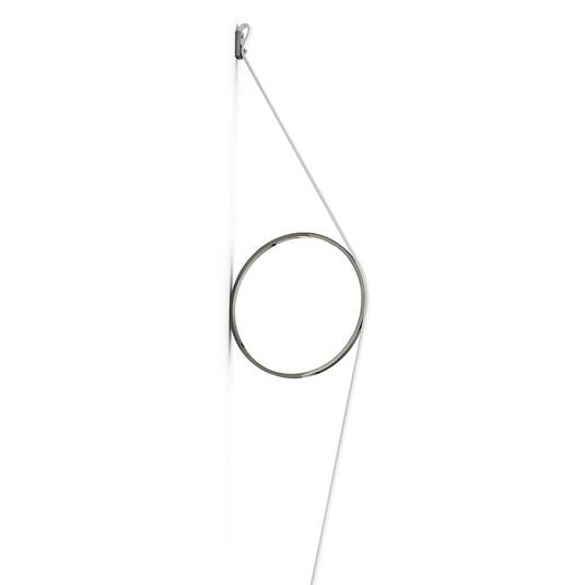 FLOS Wirering white LED wall light, ring grey | Lights.ie