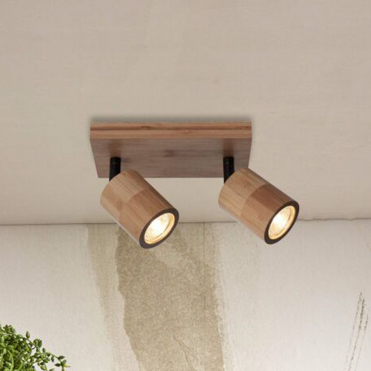 GOOD & MOJO Java ceiling light, 2-bulb, natural | Lights.co.uk