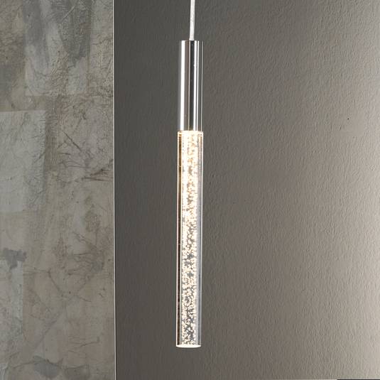 Cosmo slim LED pendant light with flair | Lights.co.uk