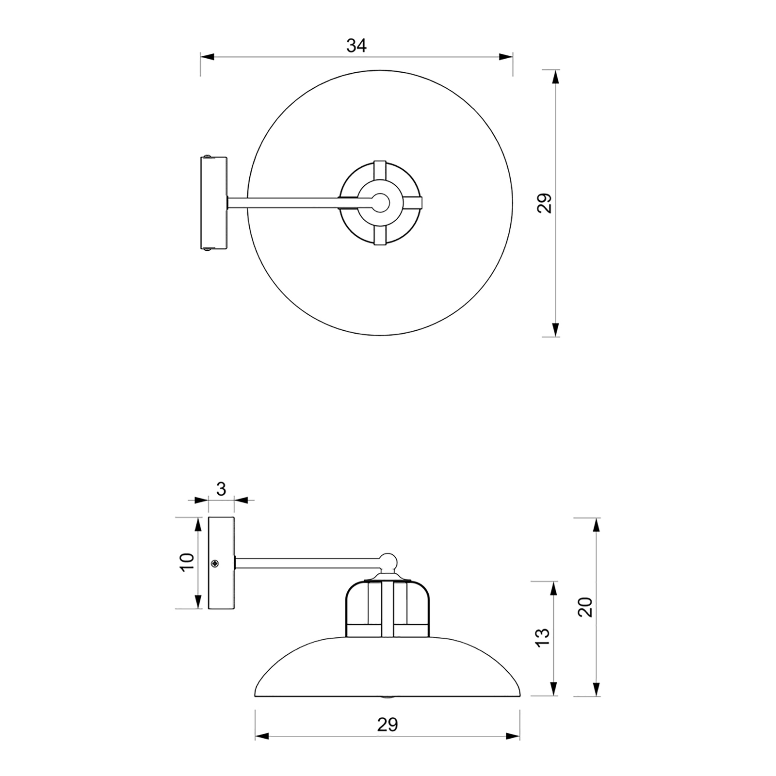 Felix wall lamp, blue/gold | Lights.co.uk