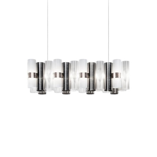 Lampada LED a sospensione La Lollo, color peltro, 100 cm - Slamp ...
