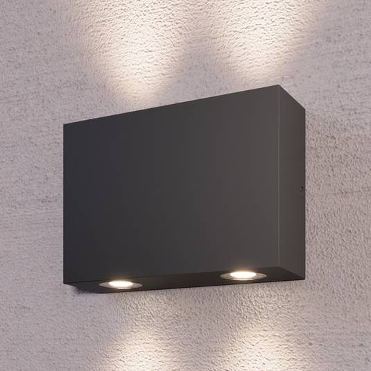 Rectangular outdoor wall light Henor with 4 LEDs | Lights.ie