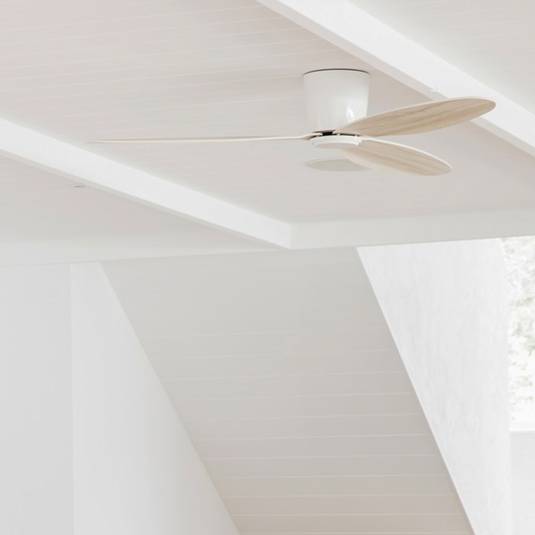 Ceiling fan Airfusion Radar DC quiet 106 cm oak/white | Lights.co.uk