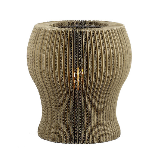 Layer table lamp made of curved cardboard | Lights.co.uk