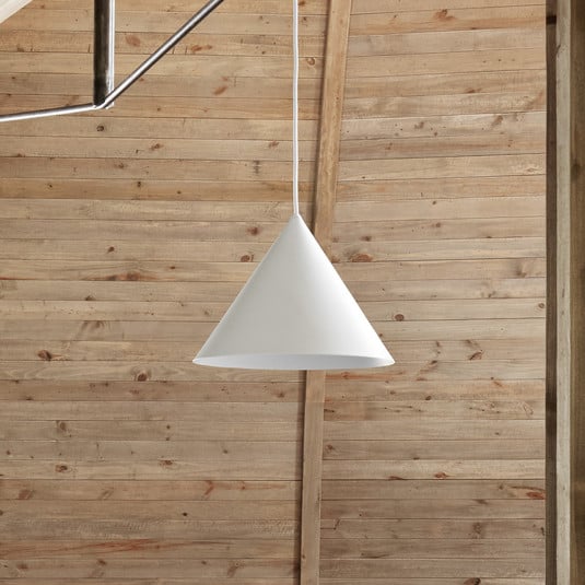 FRANDSEN Benjamin pendant light, Ø 30 cm, white | Lights.co.uk